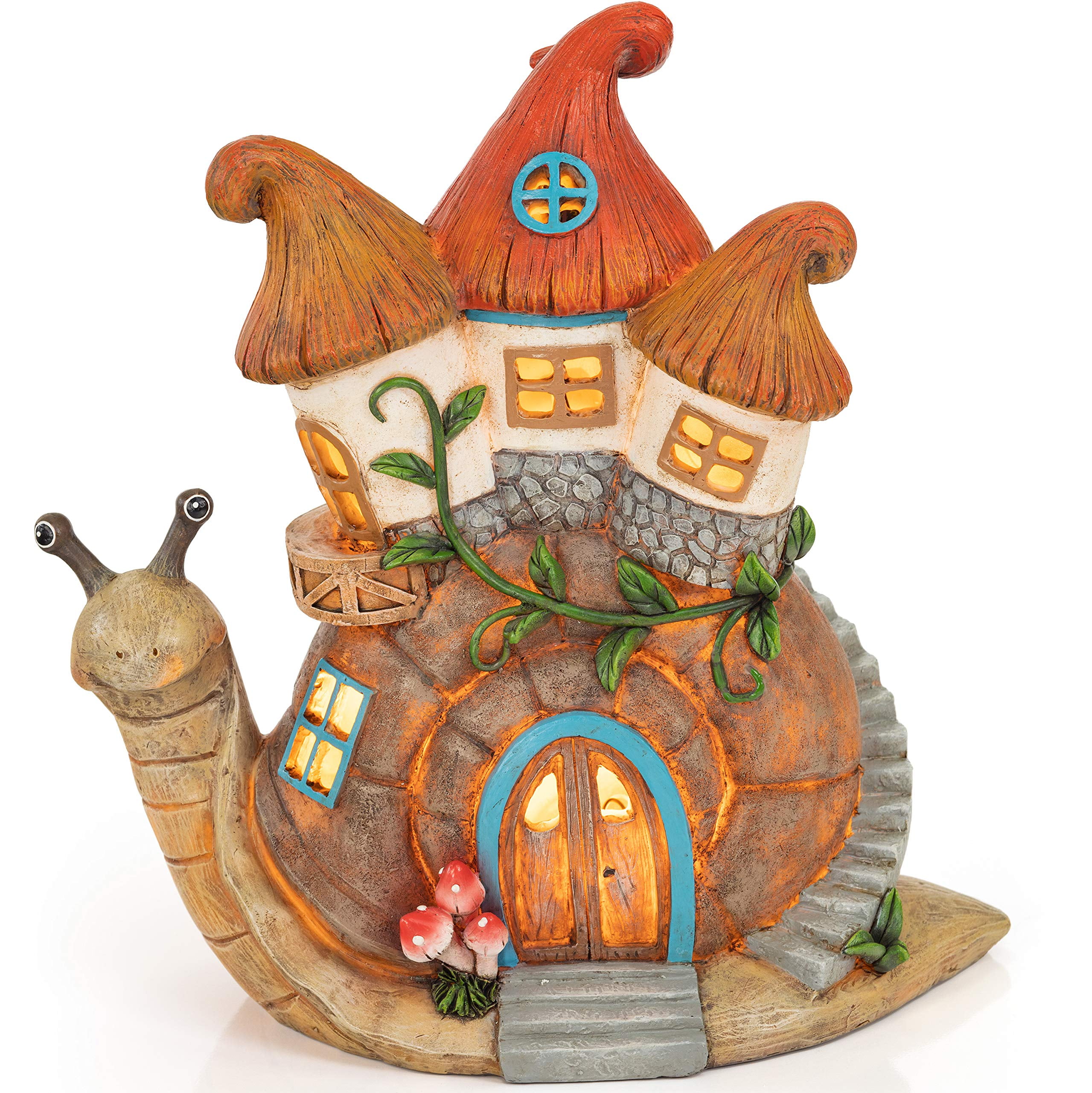 Dawhud Direct Glowing Snail Solar LED Light - Yard Ornaments for Lawn ...