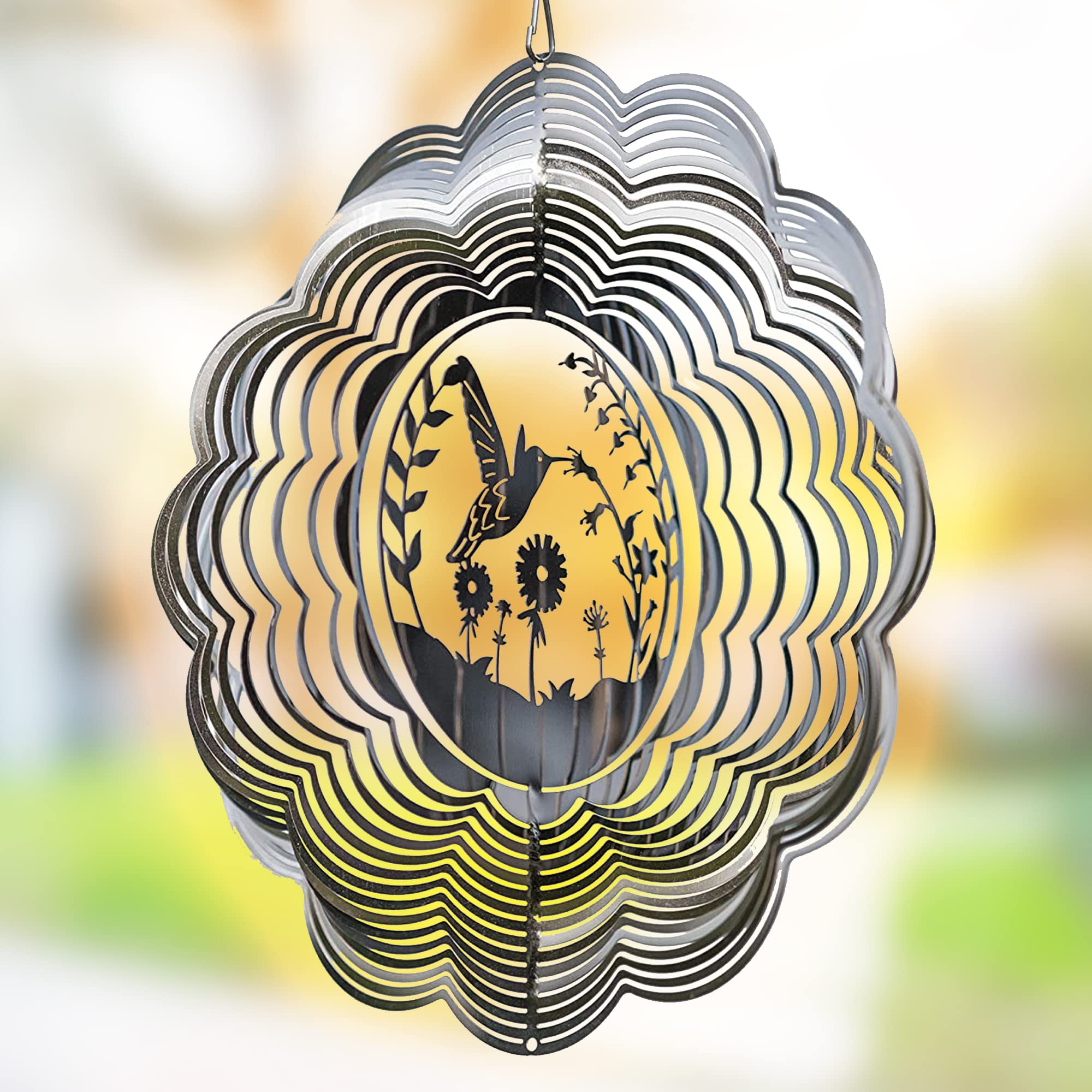 Kinetic Metal Brown Owl Yard Stake Rocking Wind Spinner Whirly-Gig ...