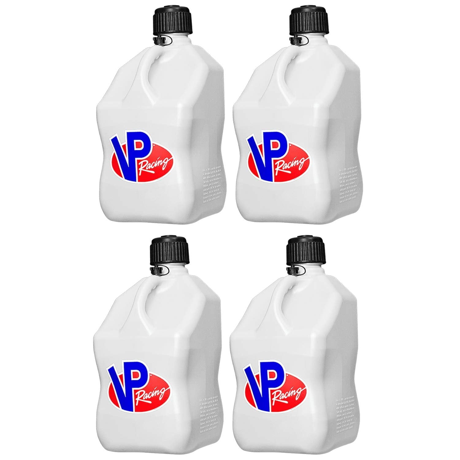 VP Racing 3522, White Square Motorsport Container - 5.5 Gallon 4 Pack ...