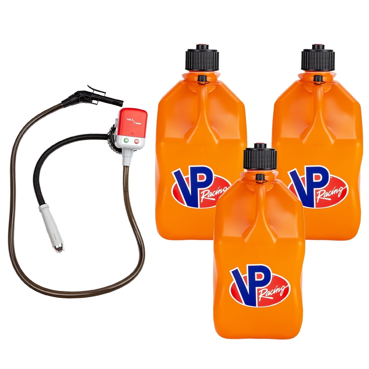 VP Racing 3572-CA, 5.5-Gallon Square Motorsport Jug Orange (3 Pack), w ...