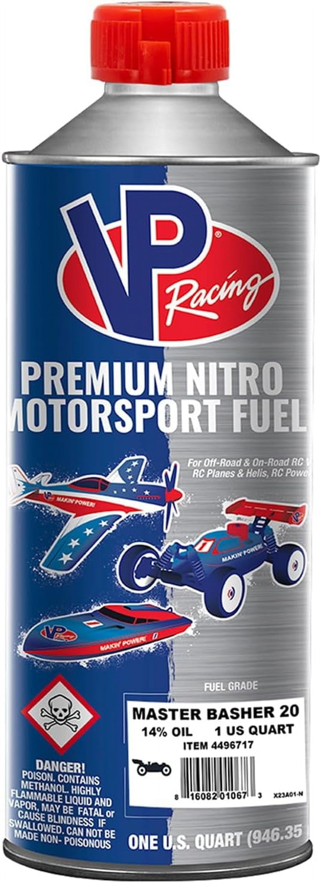 VP Racing 4496717, Master Basher R/C Car Fuel 20% Nitro - 14% Oil - (12 ...