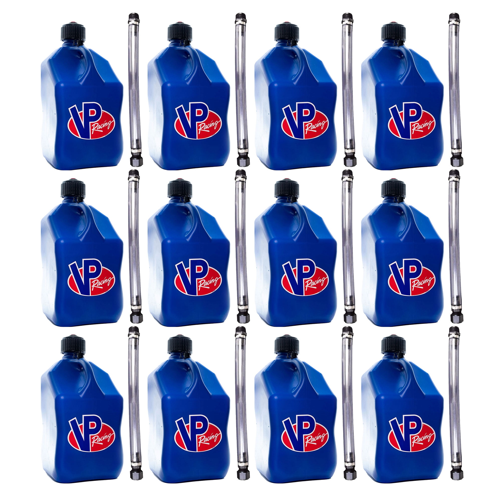 VP Racing 5.5 Gal Motorsport Utility Jug & 14 Inch Hose, Blue (12 Pk ...