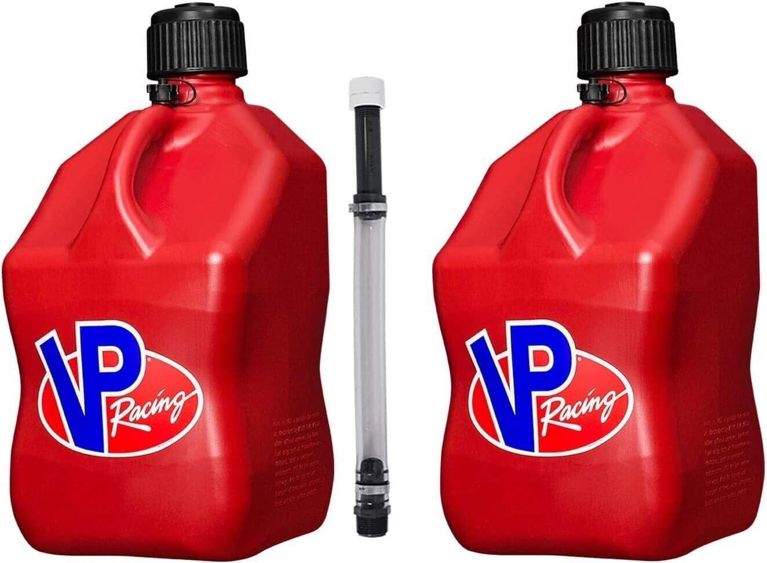 VP Racing 5.5-Gallon Square Motorsport Container (2 Pack) Red with 14 ...