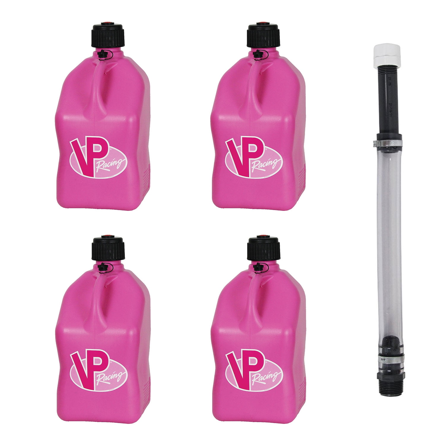 VP Racing 5 Gallon Motorsport Liquid Jug (4 Pack) with 14 Inch Hose Kit ...