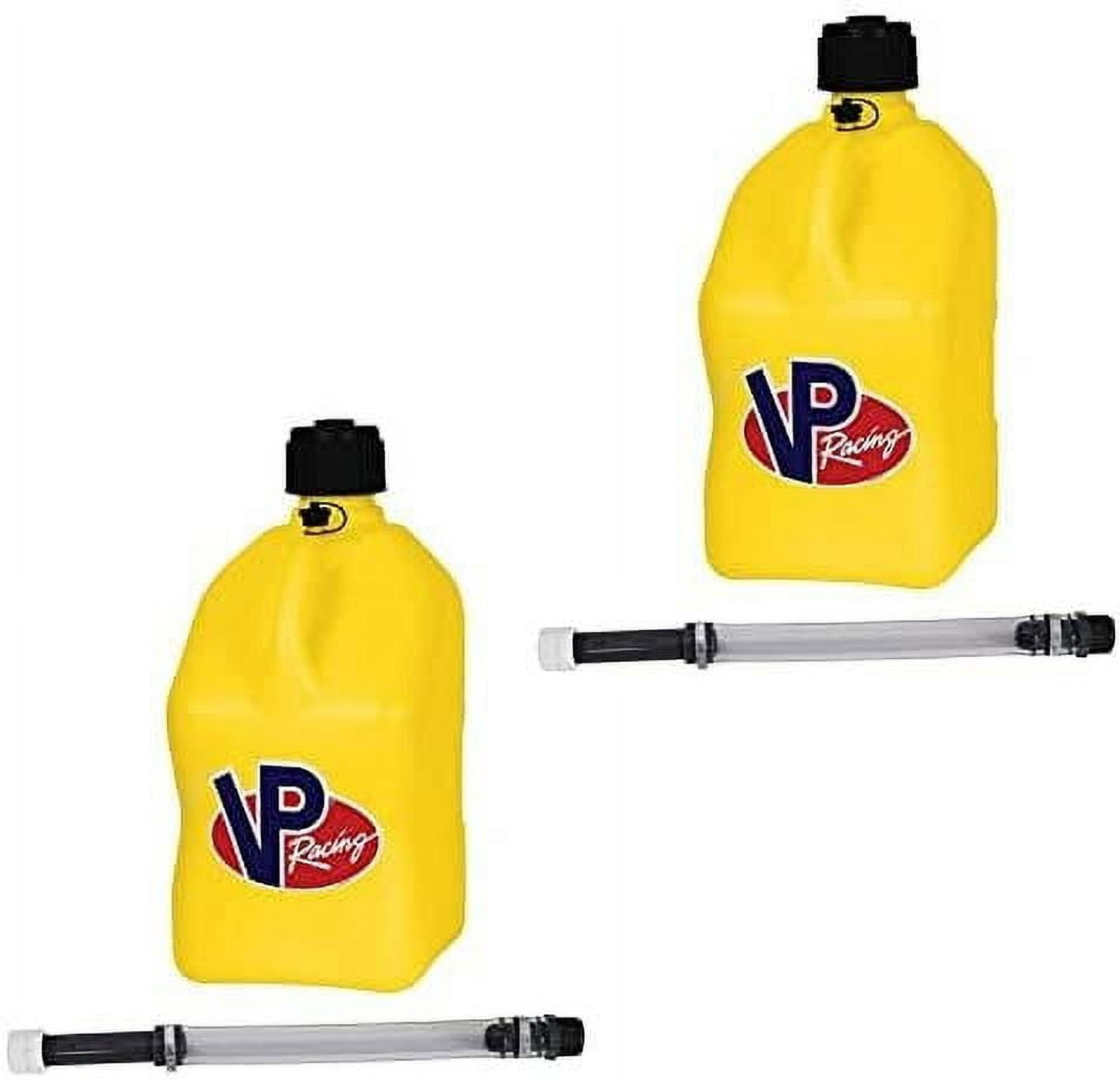 VP Racing 5 Gallon Motorsport Racing Liquid Can Yellow 2 Pack w/ 14 ...