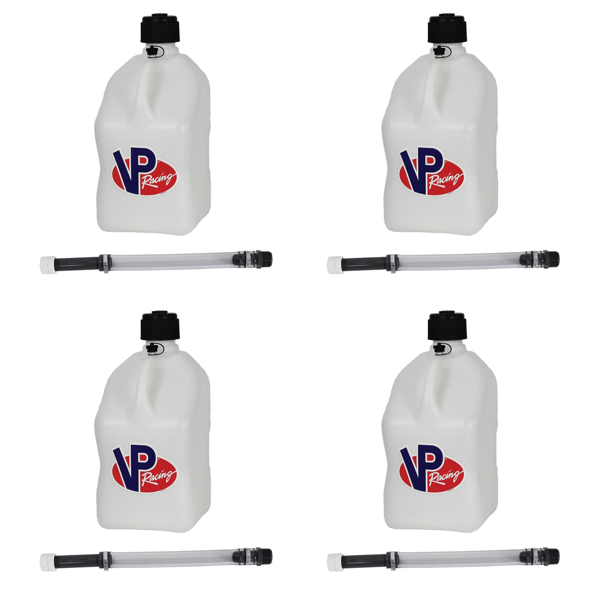 VP Racing Fuels 5.5 Gal Utility Jugs w/ Deluxe Hoses, Patriotic (4 Pack ...