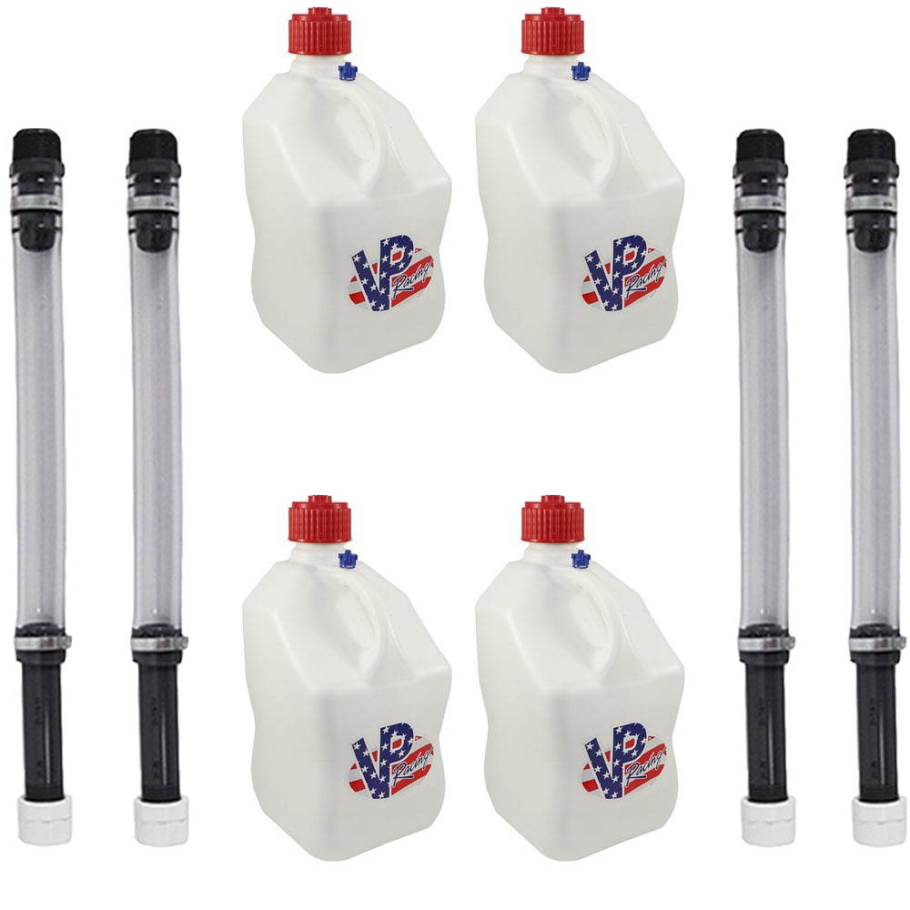 VP Racing 5.5 Gal Motorsport Utility Jugs with Deluxe Hoses, Patriotic ...