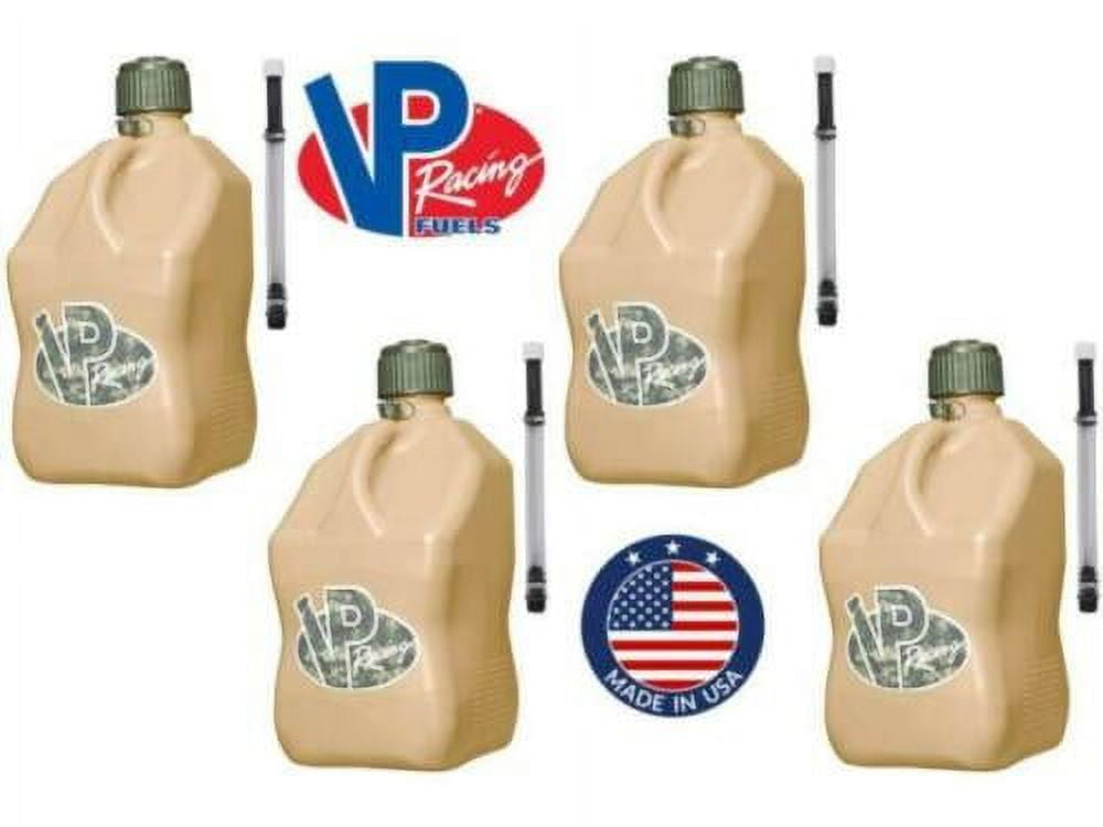VP Racing 4042-CA, 5.5-Gallon Square Motorsport Jug Tactical Tan w/ 14 ...