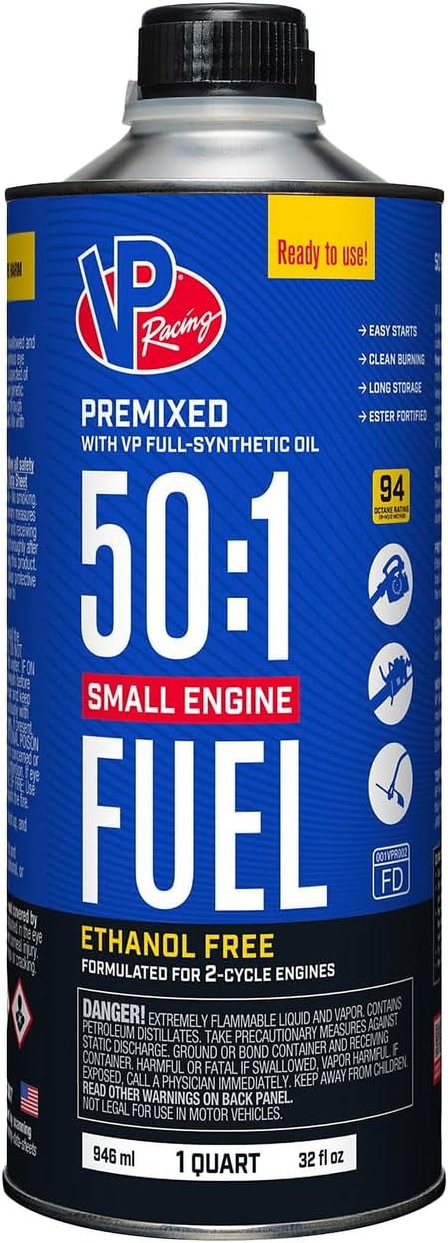 VP Small Engine Fuels 6238 50:1 2-Cycle Gas+Oil Mix, 94 Octane, Ethanol ...
