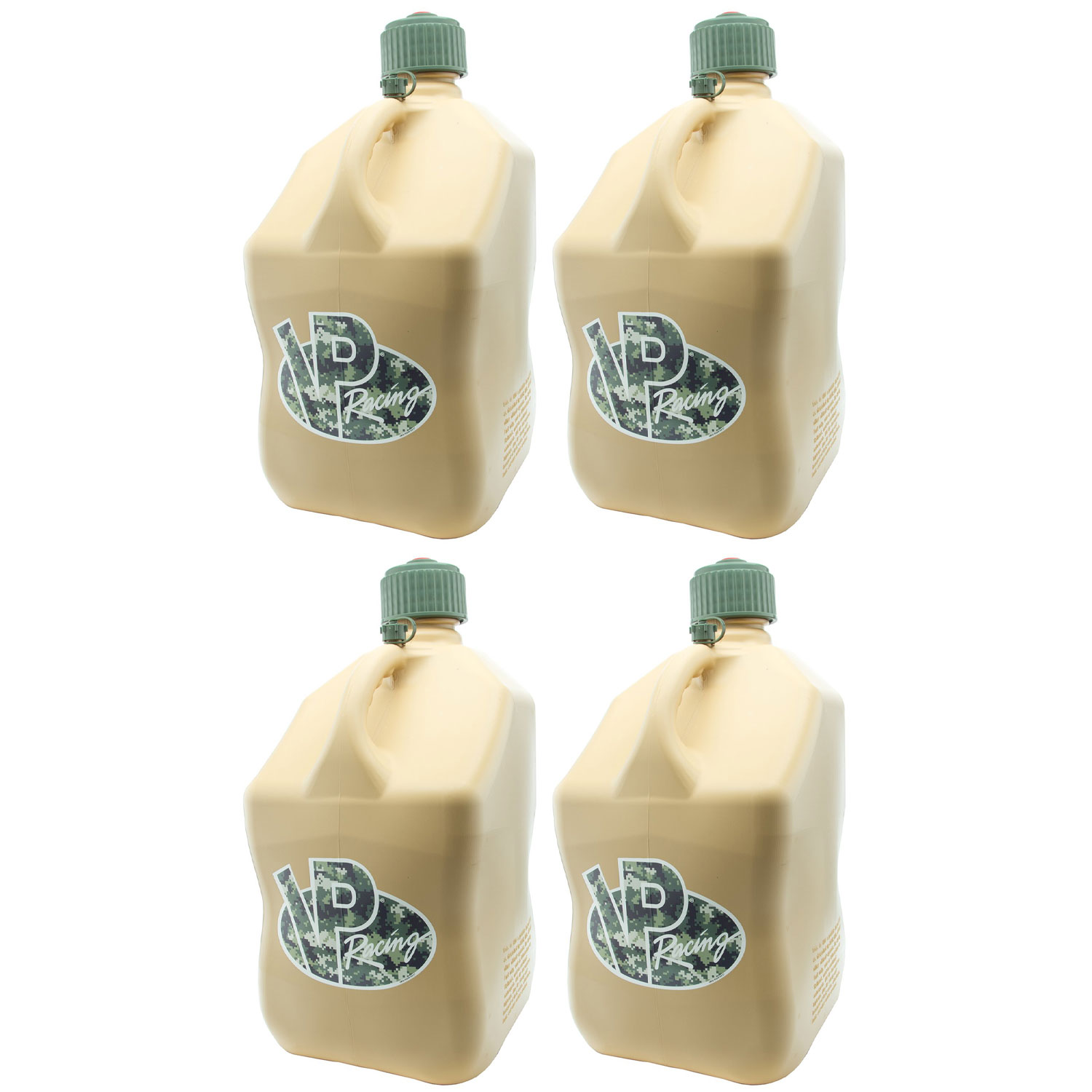 VP Racing Fuels Motorsport 5.5 Gallon Square Utility Jug, Tan (4 Pack ...