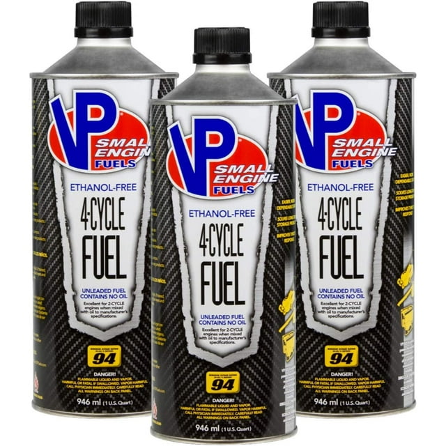 VP Racing Fuels SEF 4 Cycle Unleaded Fuel, Contains No Oil, 3 Quarts ...