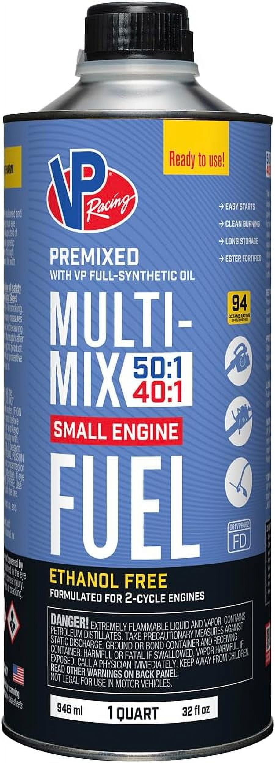 VP Racing Fuels 6815 SEF Multi-Mix 40:1/50:1 Premixed Gas+Oil 2-Cycle ...