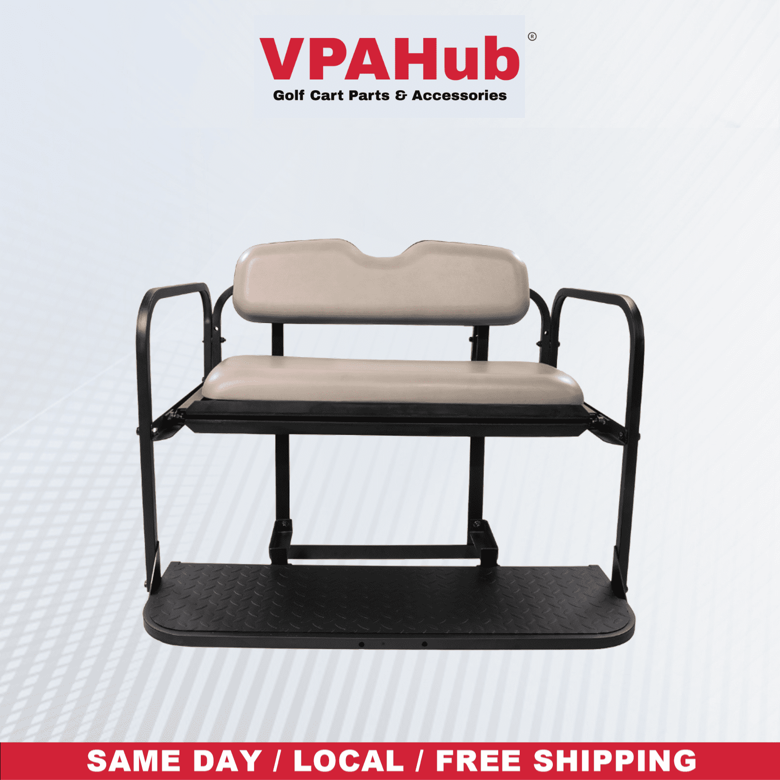 VPAHub EZGO RXV Golf Cart Flip Folding Rear Seat Kit, Stone Beige ...
