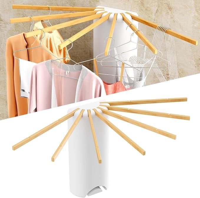VPGS Clothes Drying Rack Foldable Wall Mounted Octopus Style Clothes ...