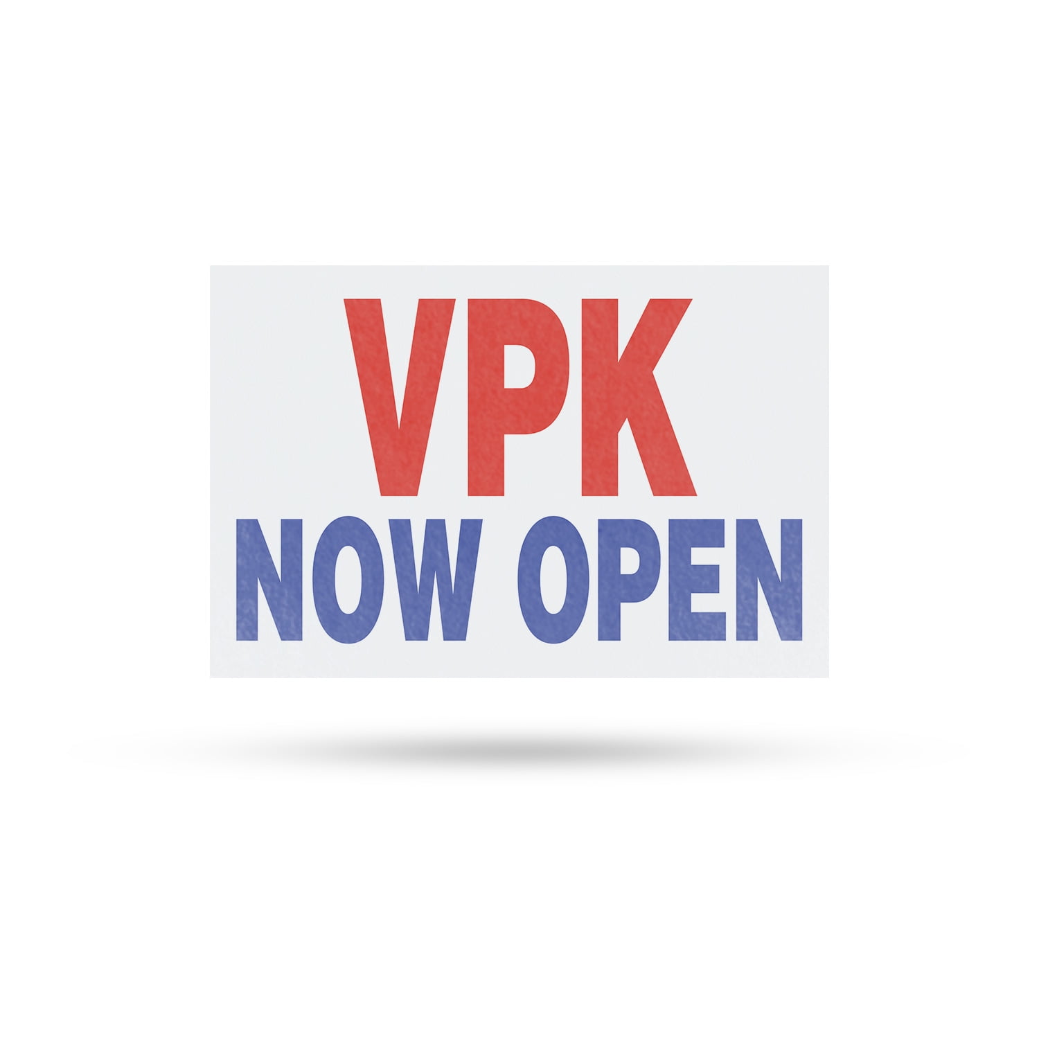VPK Now Open Vinyl Decal 12 Inch x 16 Inch Weatherproof Heavy-Duty ...