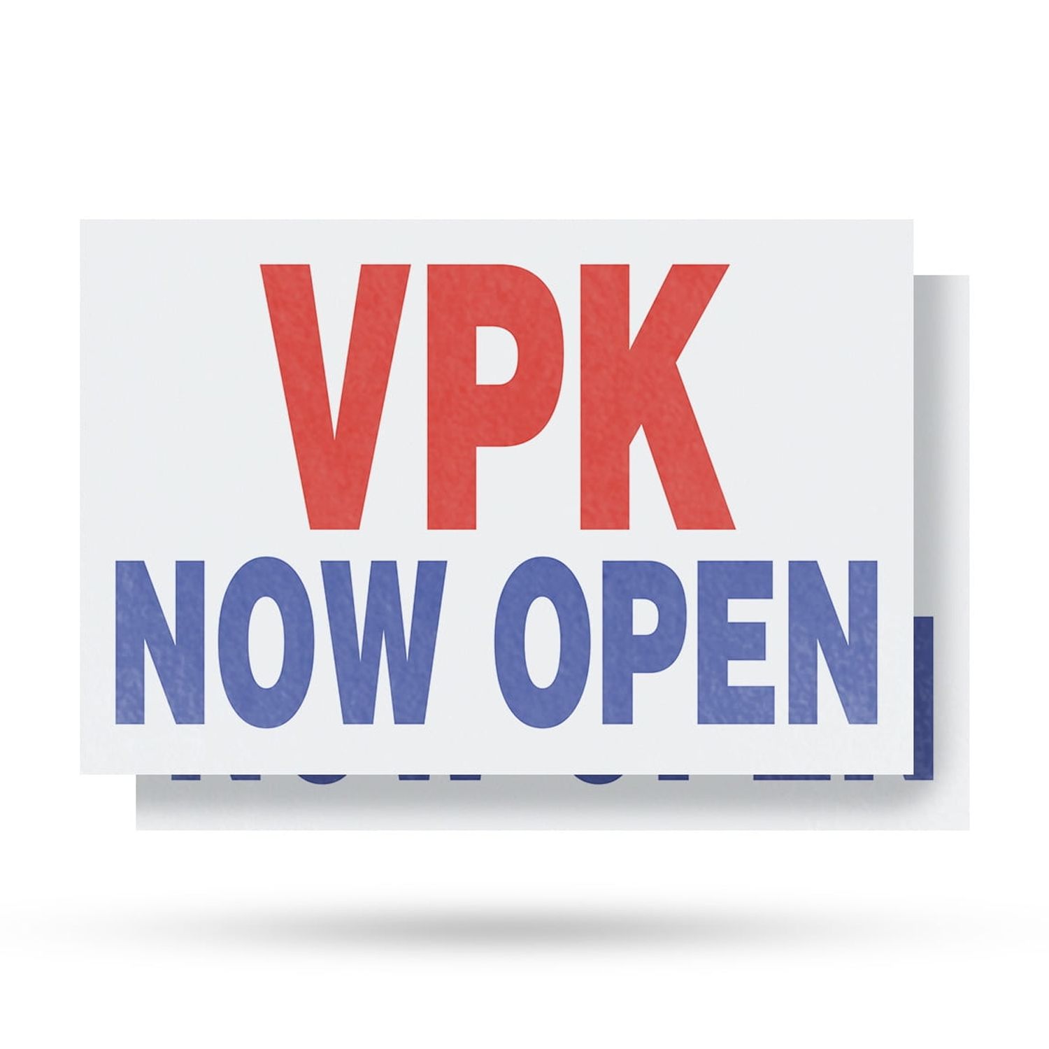 VPK Now Open Vinyl Decal 2 Pack of 18 Inch x 24 Inch Weatherproof Heavy ...