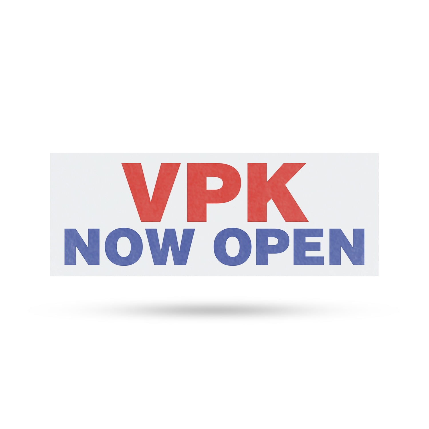 VPK Now Open Vinyl Decal 24 Inch x 9 Inch Weatherproof Heavy-Duty ...