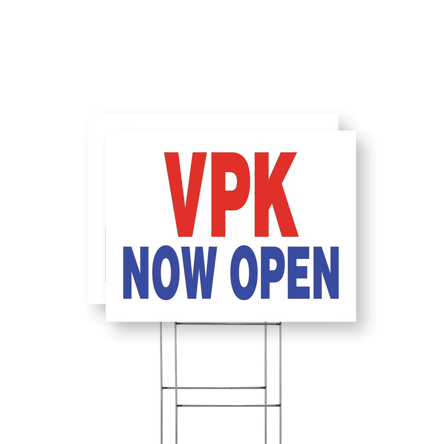 VPK Now Open Yard Sign 2 Pack of 18 Inch x 24 Inch Double Sided ...
