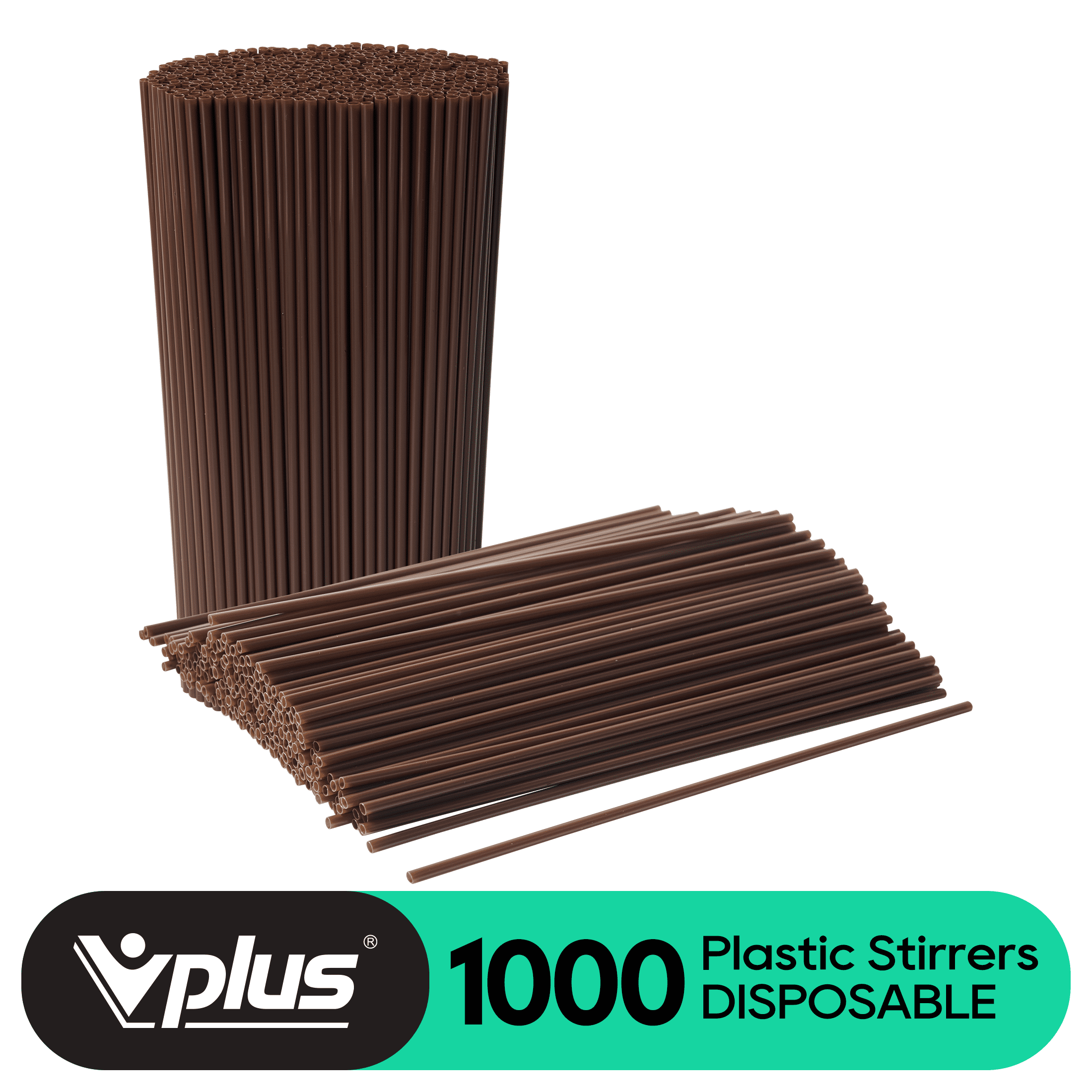 VPLUS 1000 Count 7 Inch Coffee Cocktail Stirrers Straws Disposable ...