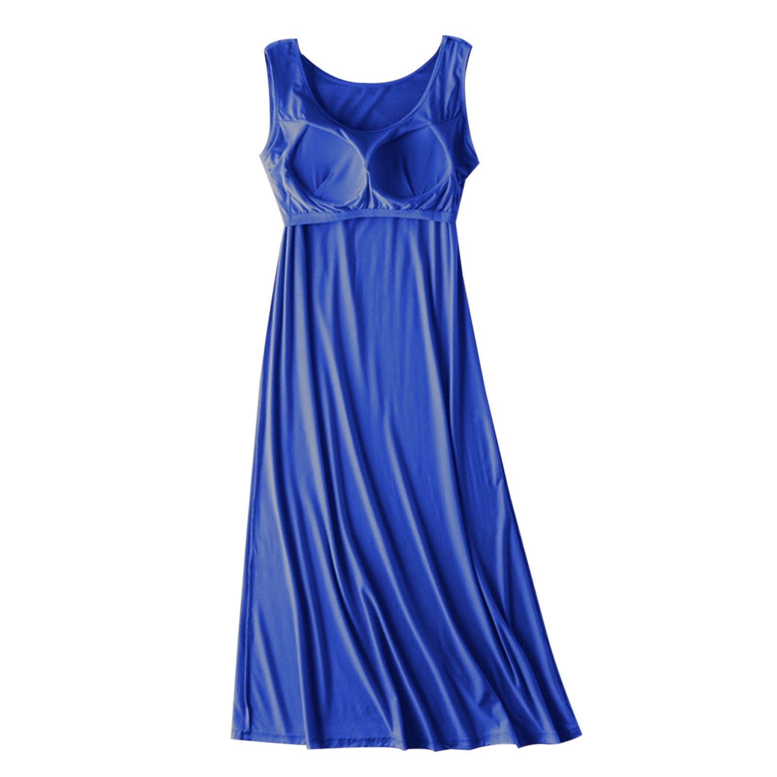 VPQILH Women's Nightgown with Built in Shelf Bra Soft Cotton Sleepwear ...