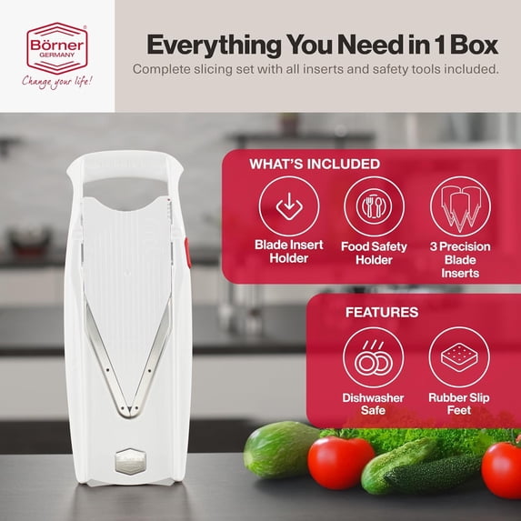 VPower V-Slicer Mandoline – Professional Kitchen Tool with Adjustable ...