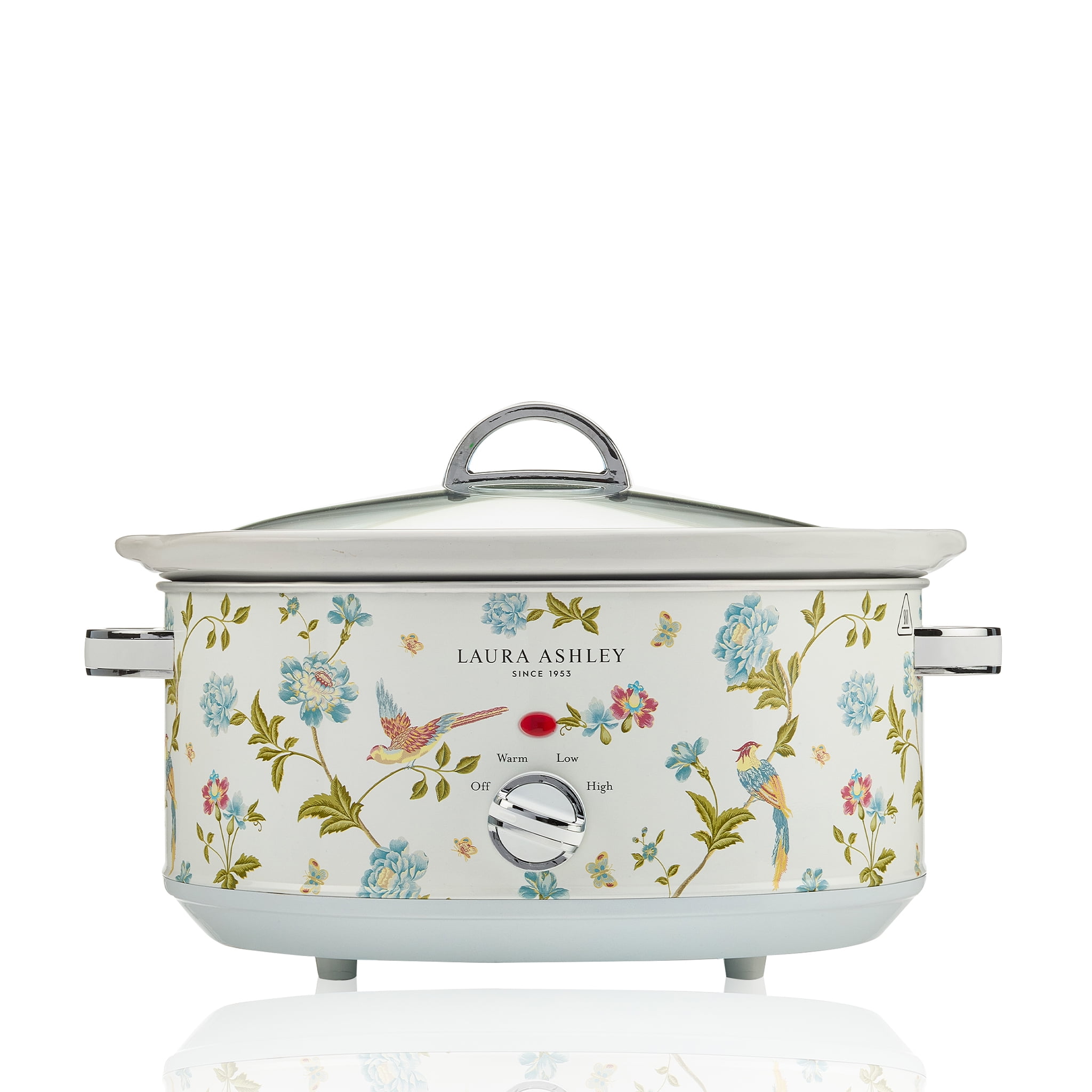 Laura Ashley 6.5L Stainless Steel Slow Cooker with Glass Lid - Elveden ...