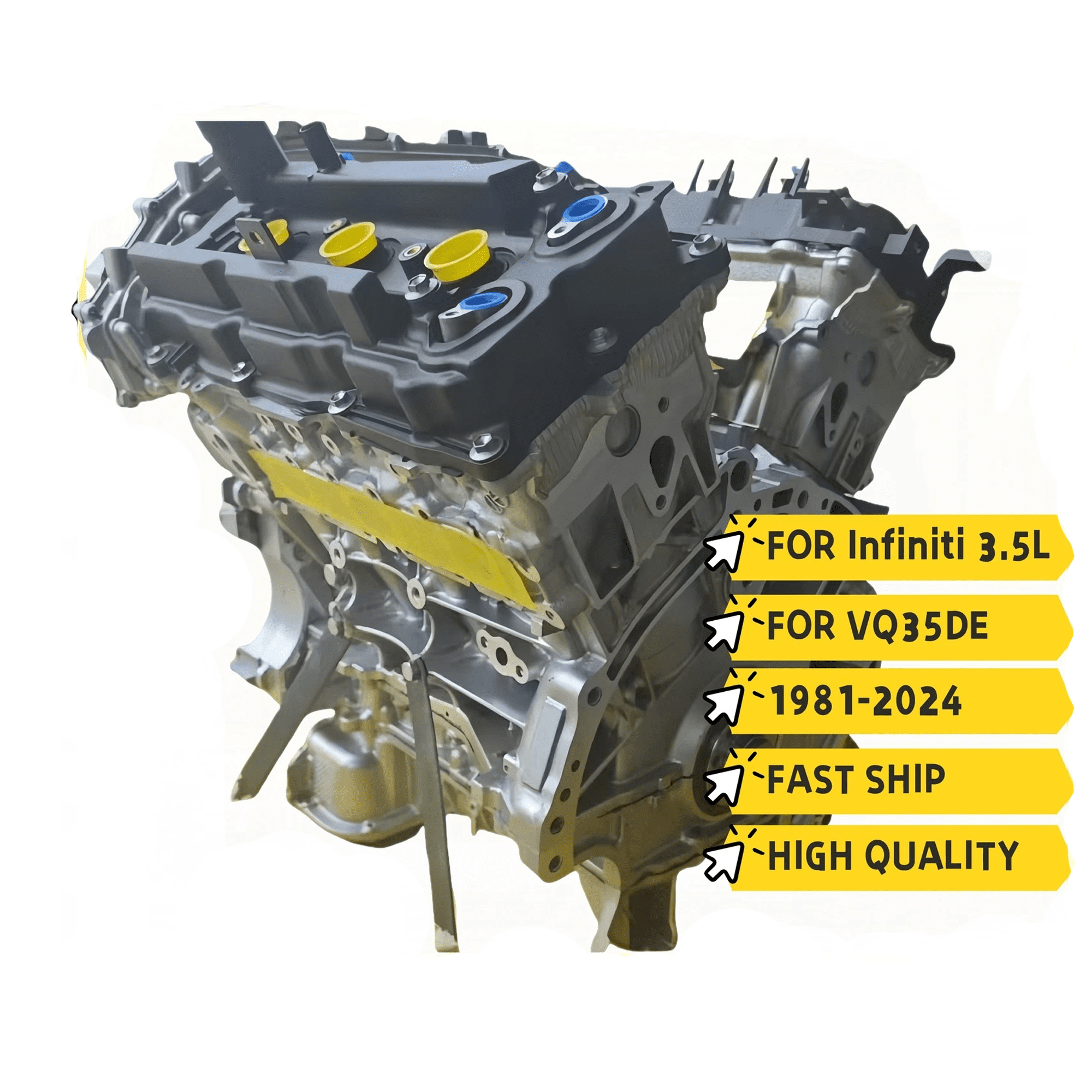 VQ35 VQ35DE 3.5L Long Block Engine Assembly For Nissan Maxima 350Z ...