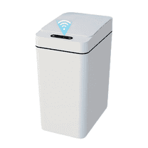 Nine Stars 3.2 Gallon Trash Can, Plastic Touchless Bathroom Trash Can ...