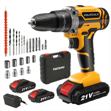 20V HiLDA Cordless Drill, Impact Drill Set, Electric Power 3/8 ...