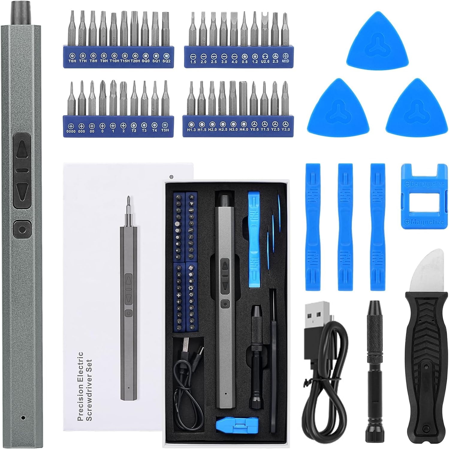 VQJTCVLY 50 in 1 Mini Electric Precision Screwdriver Set for ...