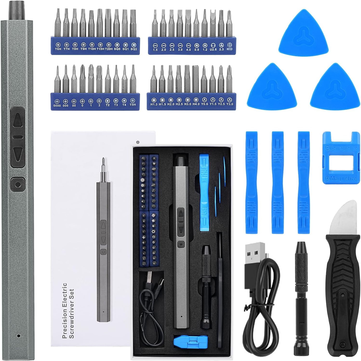 VQJTCVLY 50 in 1 Mini Electric Precision Screwdriver Set for ...