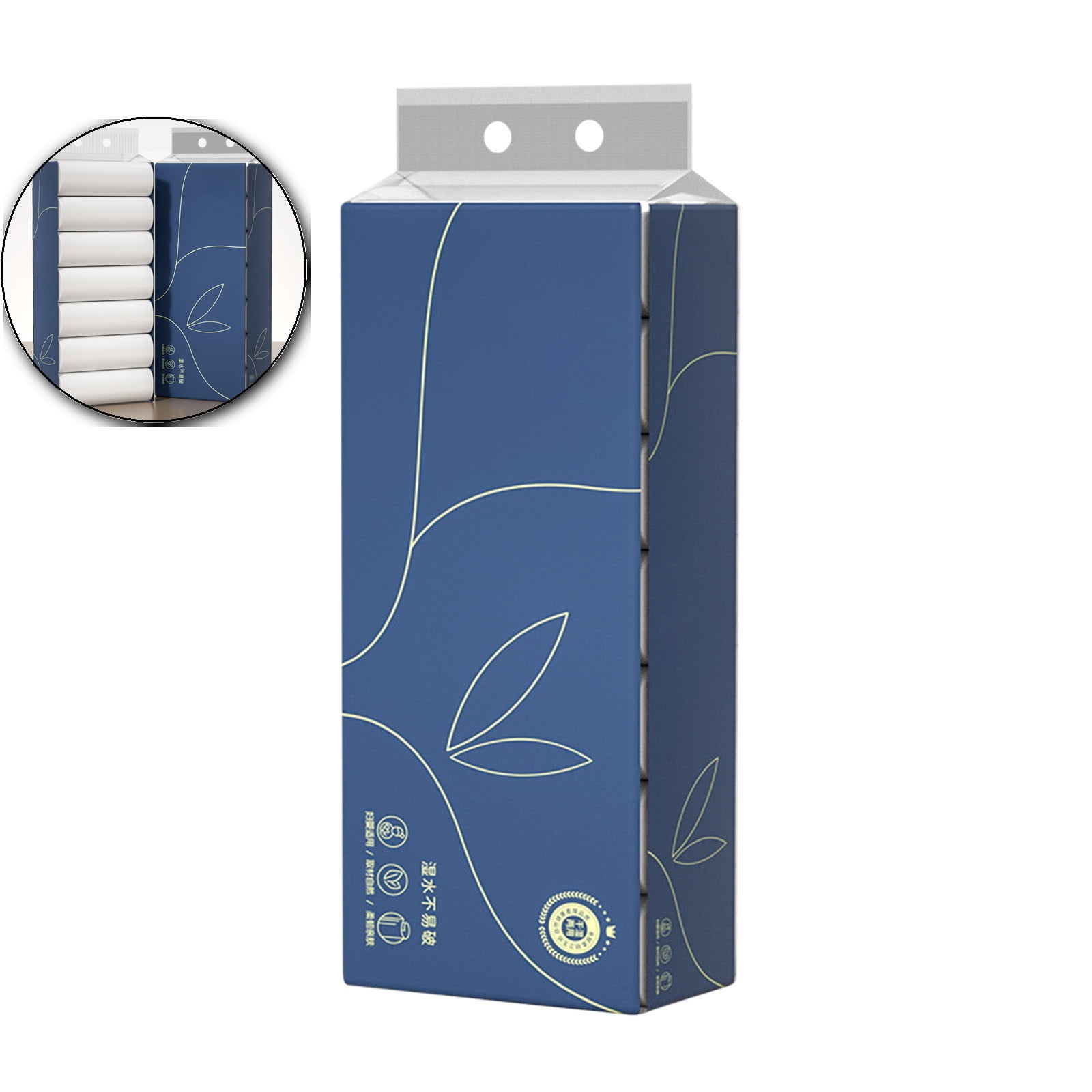 VQPeo 14 Rolls 4-Ply Toilet Paper - Soft & Strong Bathroom Tissue, Wood ...