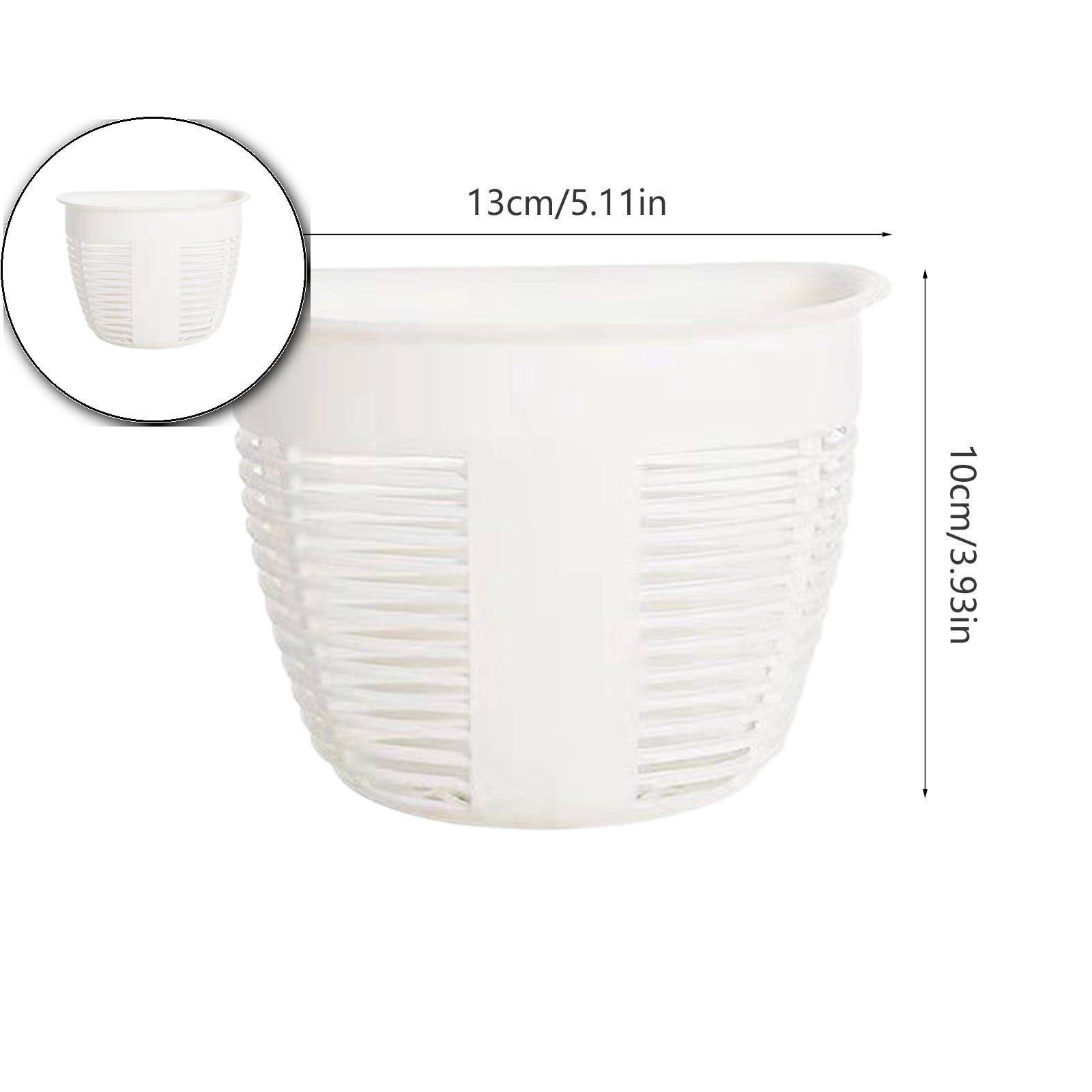 VQPeo 2-Pack Wall-Mounted Plastic Storage Baskets – No-Drill Hanging ...
