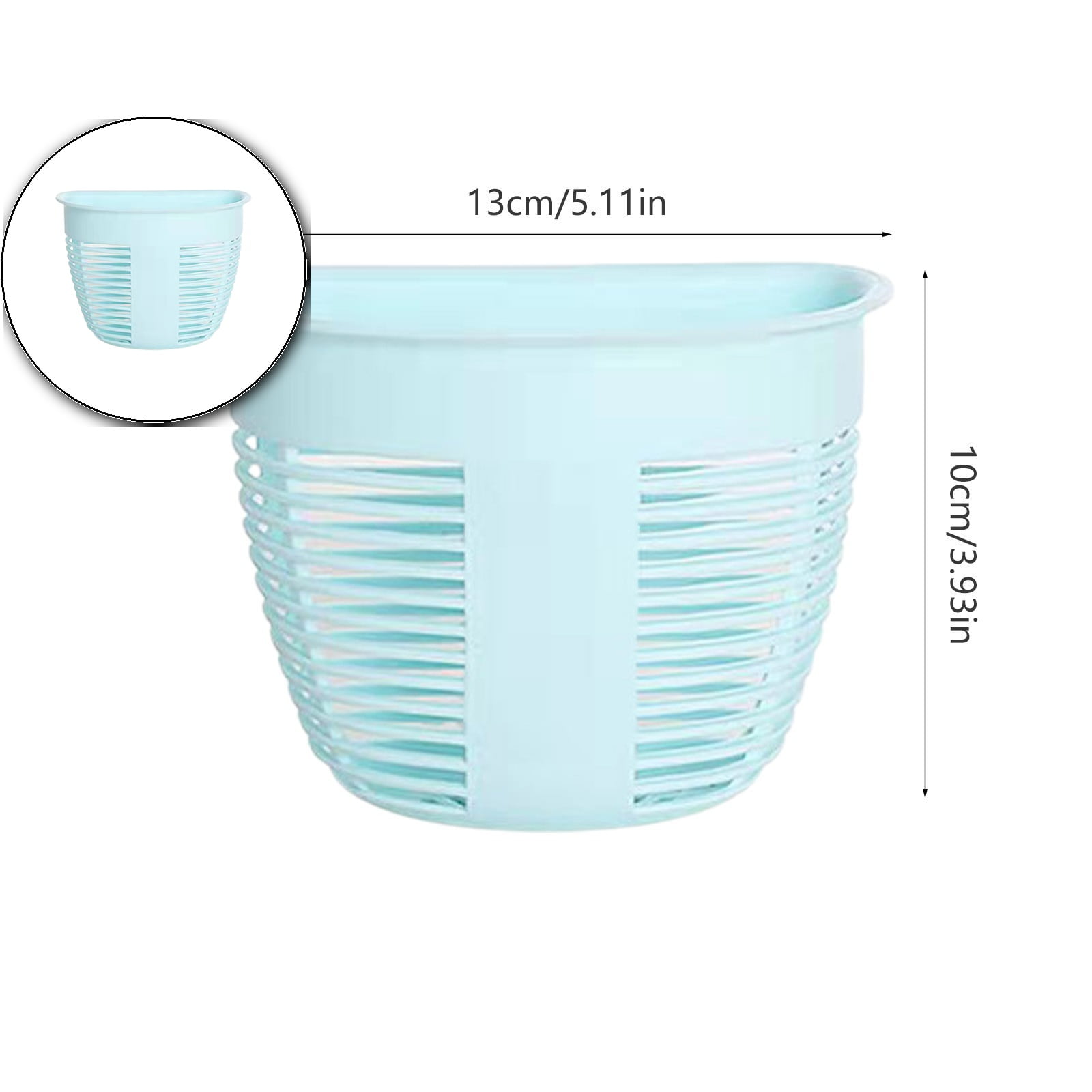 VQPeo 2-Pack Wall-Mounted Plastic Storage Baskets – No-Drill Hanging ...