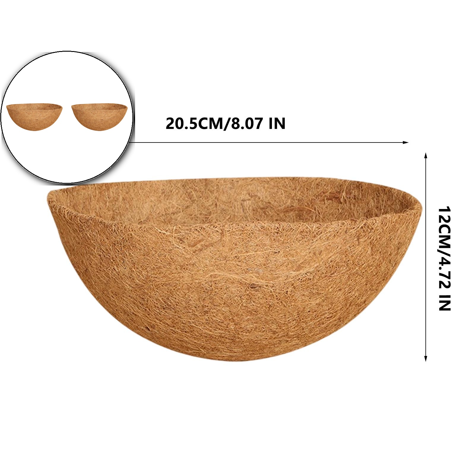 VQPeo 2 Pcs Coconut Fiber Planter Liners - Eco-Friendly Roll for ...