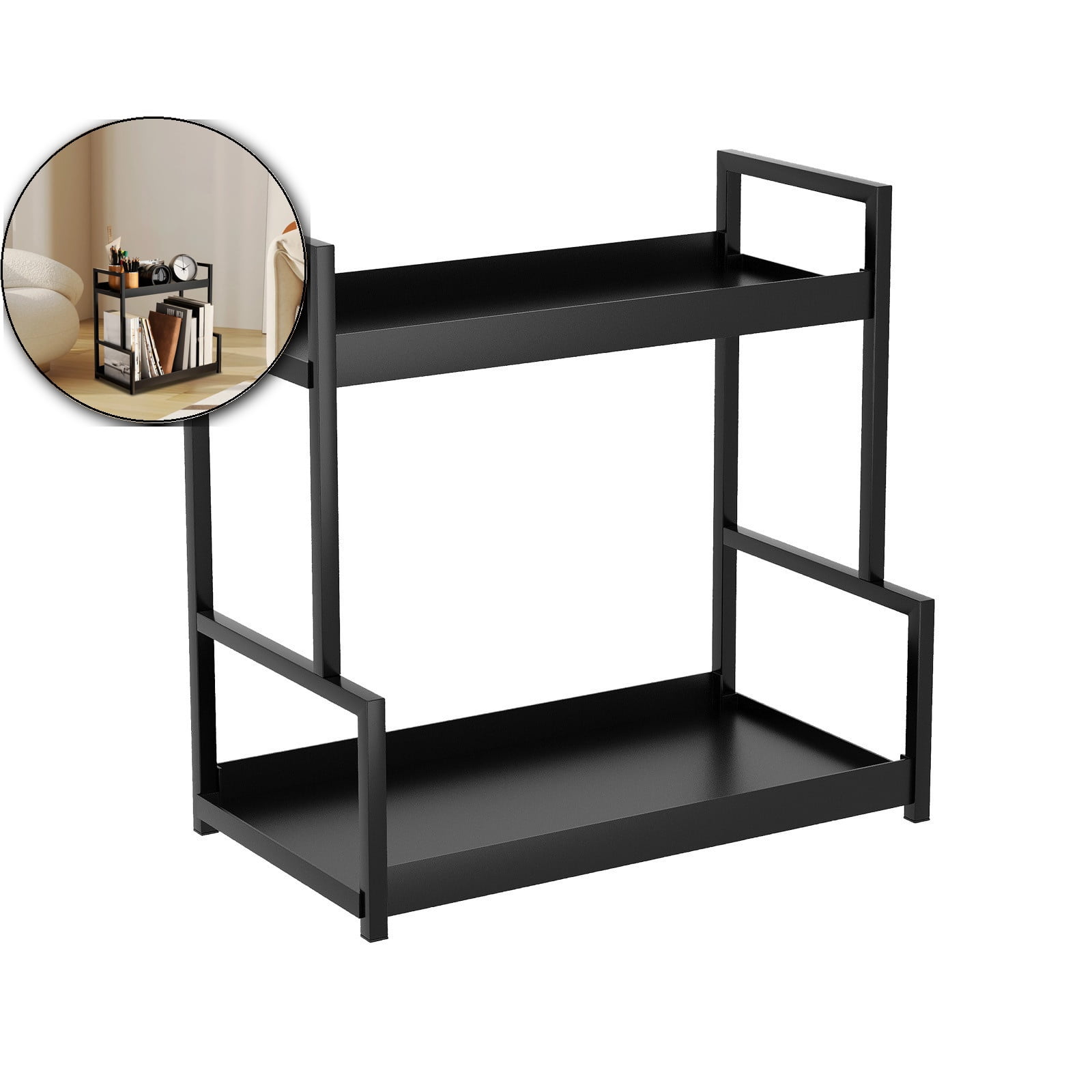 VQPeo 2 Tier Desktop Organizer Shelf Desk Organize Supplies Storage ...