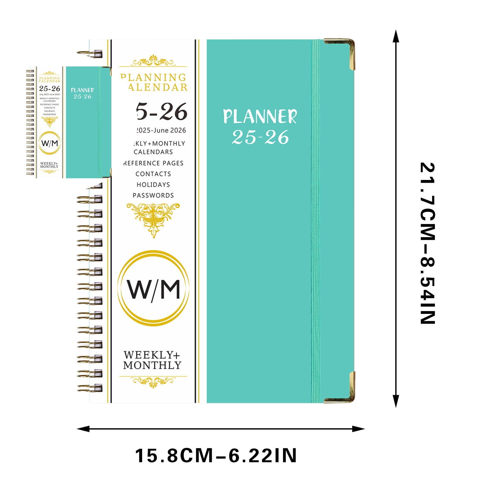 VQPeo 2025-2026 A5 Planner Book - Coil Bound with Dividers & Inner ...