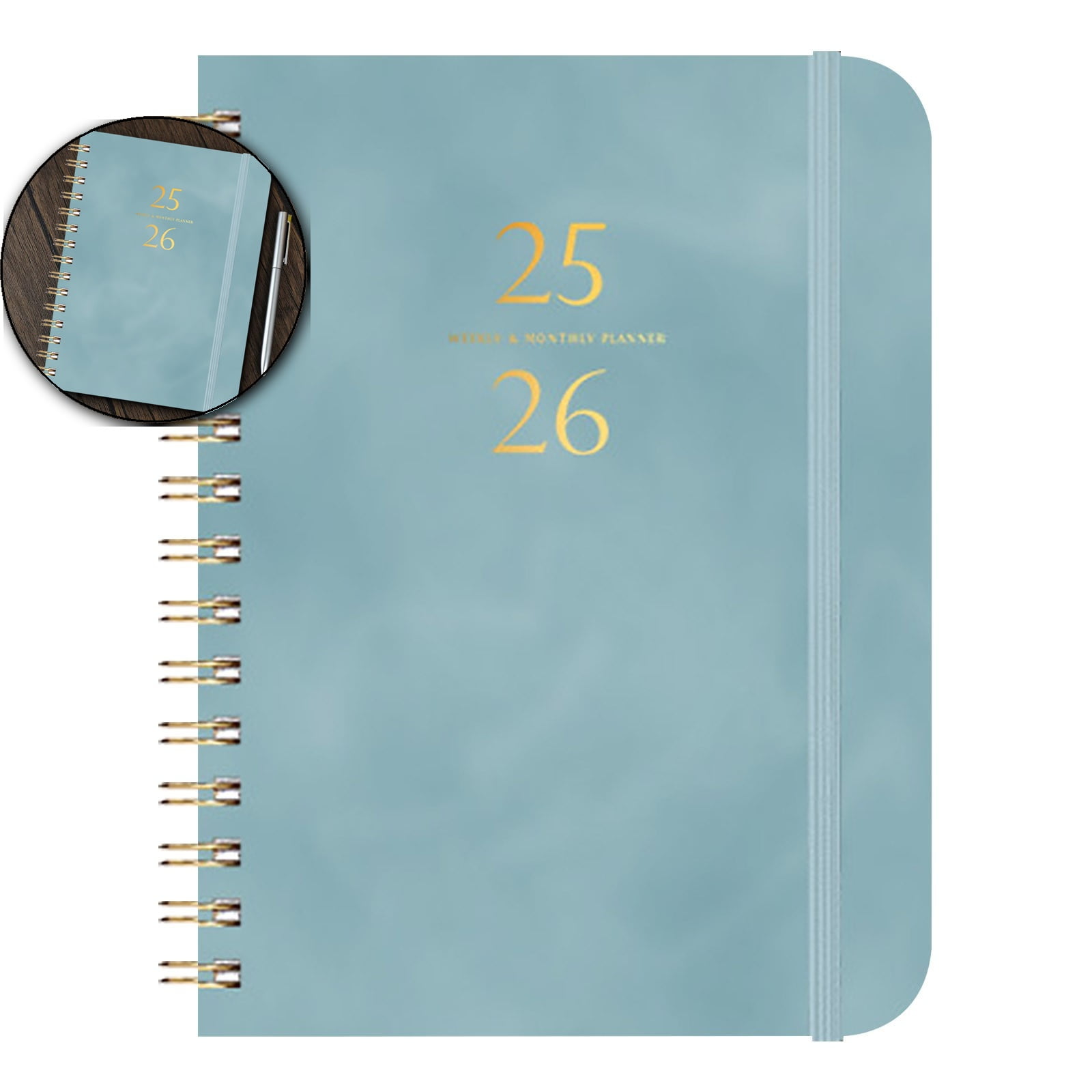 VQPeo 2025 A5 Schedule Planner Book – Coil Bound Daily Planner for ...