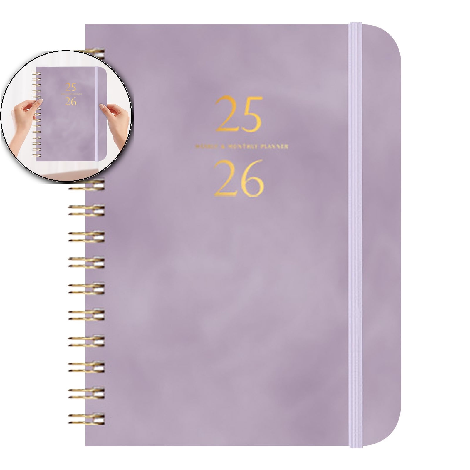 VQPeo 2025 A5 Schedule Planner Book – Coil Bound Daily Planner for ...