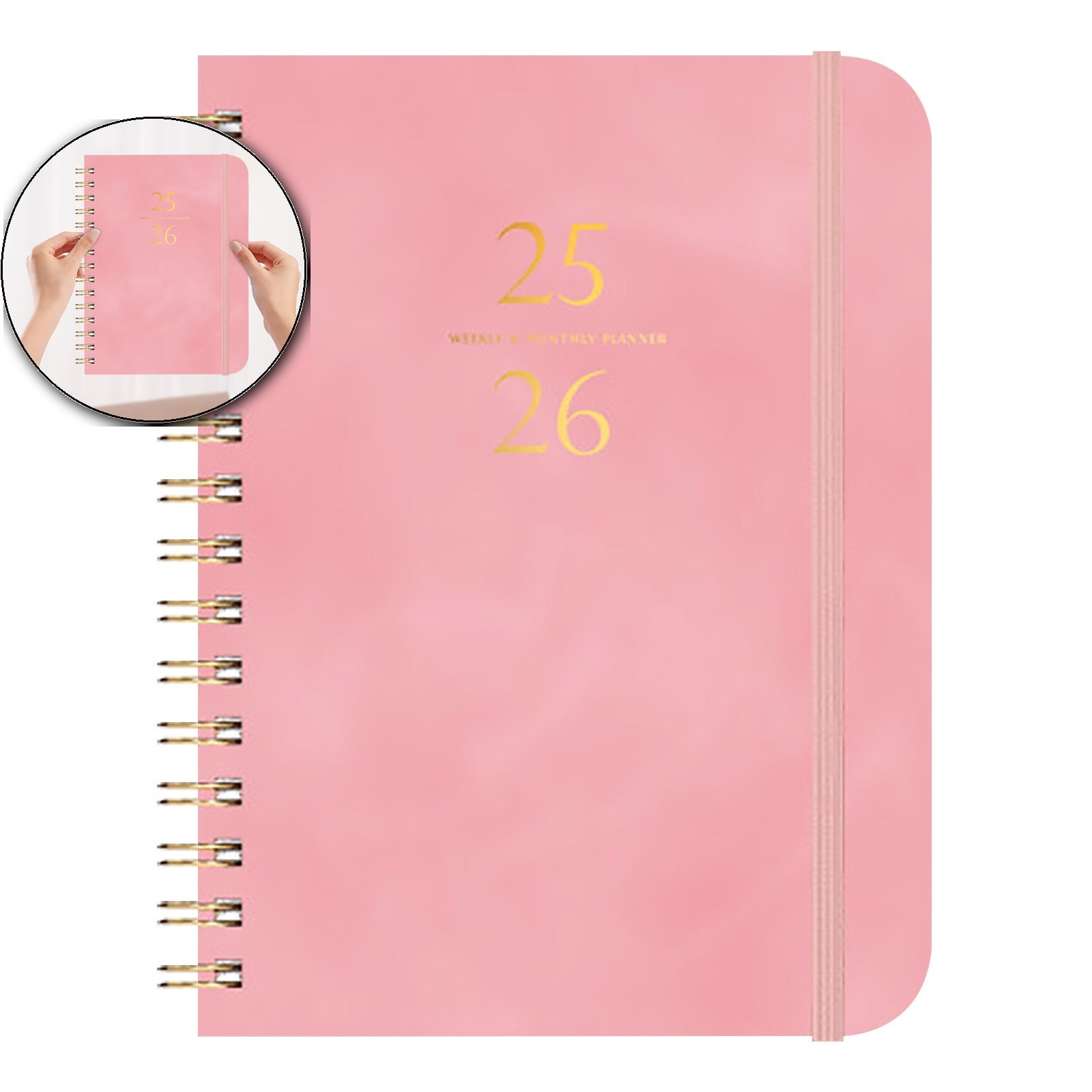 VQPeo 2025 A5 Schedule Planner Book – Coil Bound Daily Planner for ...