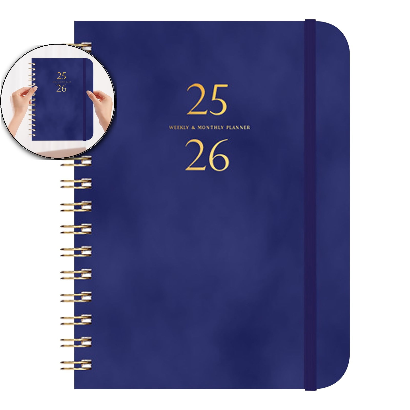 VQPeo 2025 A5 Schedule Planner Book – Coil Bound Daily Planner for ...