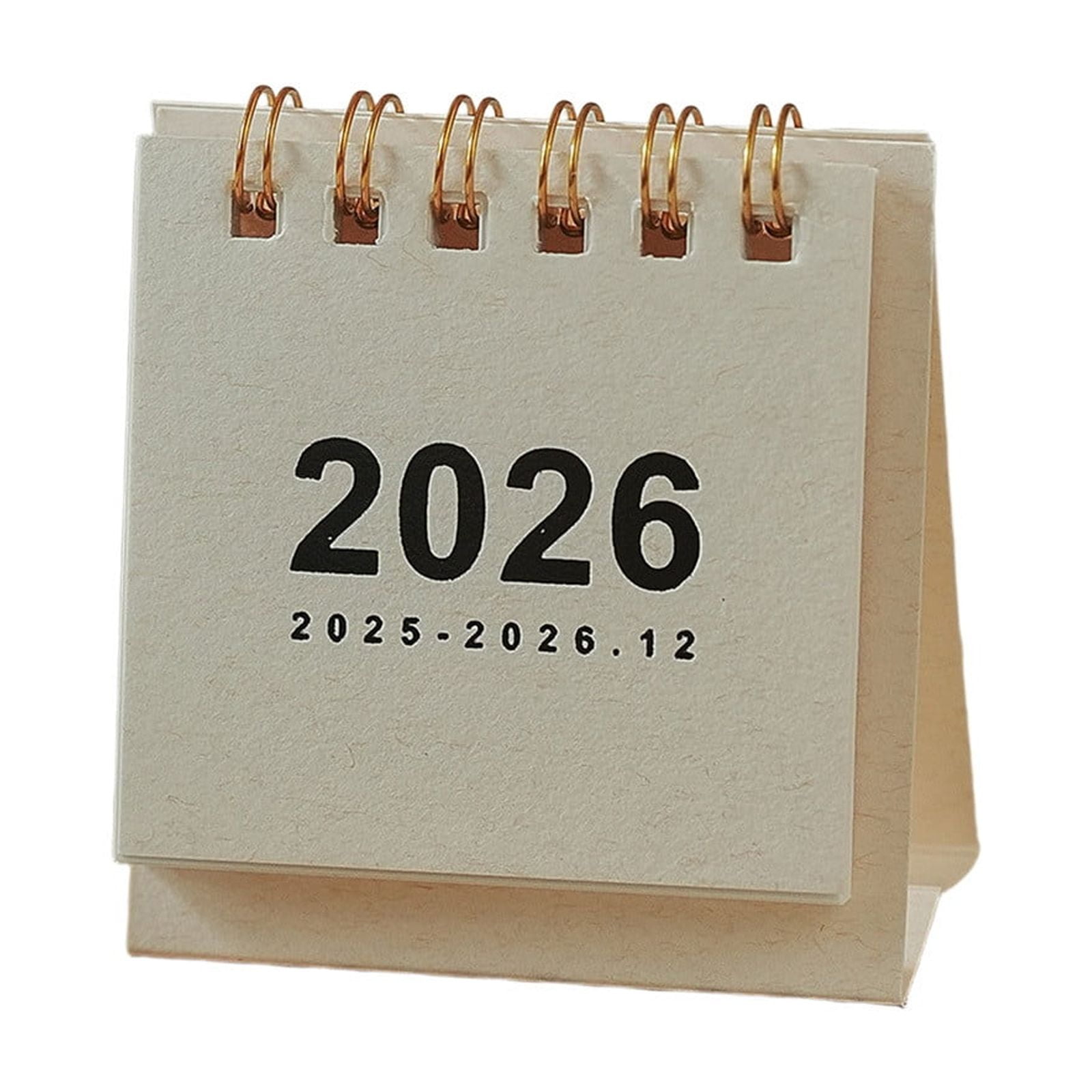 VQPeo 2026 Vintage Mini Desk Calendar, Portable Coil Planner, Desktop ...