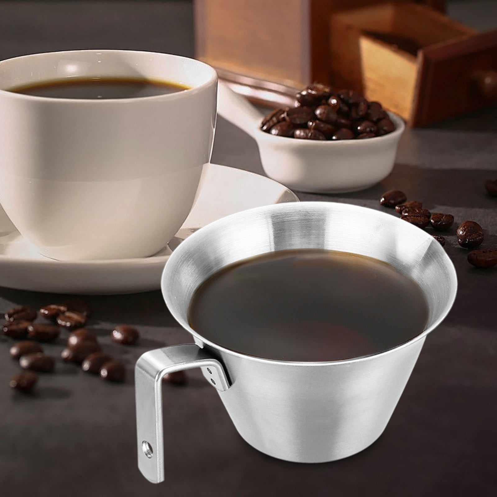 VQPeo 304 Stainless Steel Measuring Cup 100ml with Scale, Small ...