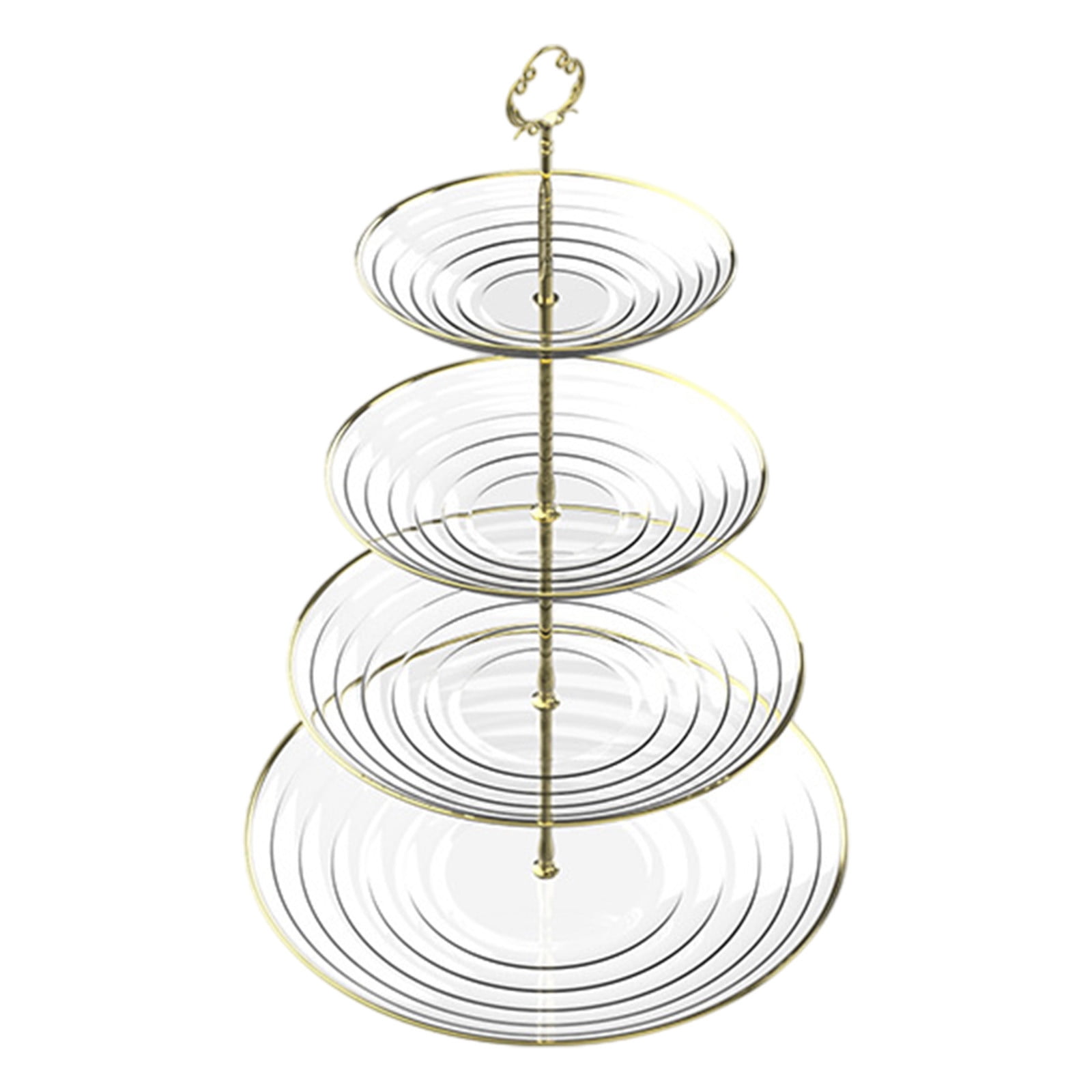 VQPeo 4 Tier Plastic Cupcake Stand, Tiered Serving Cake Stand, Round ...