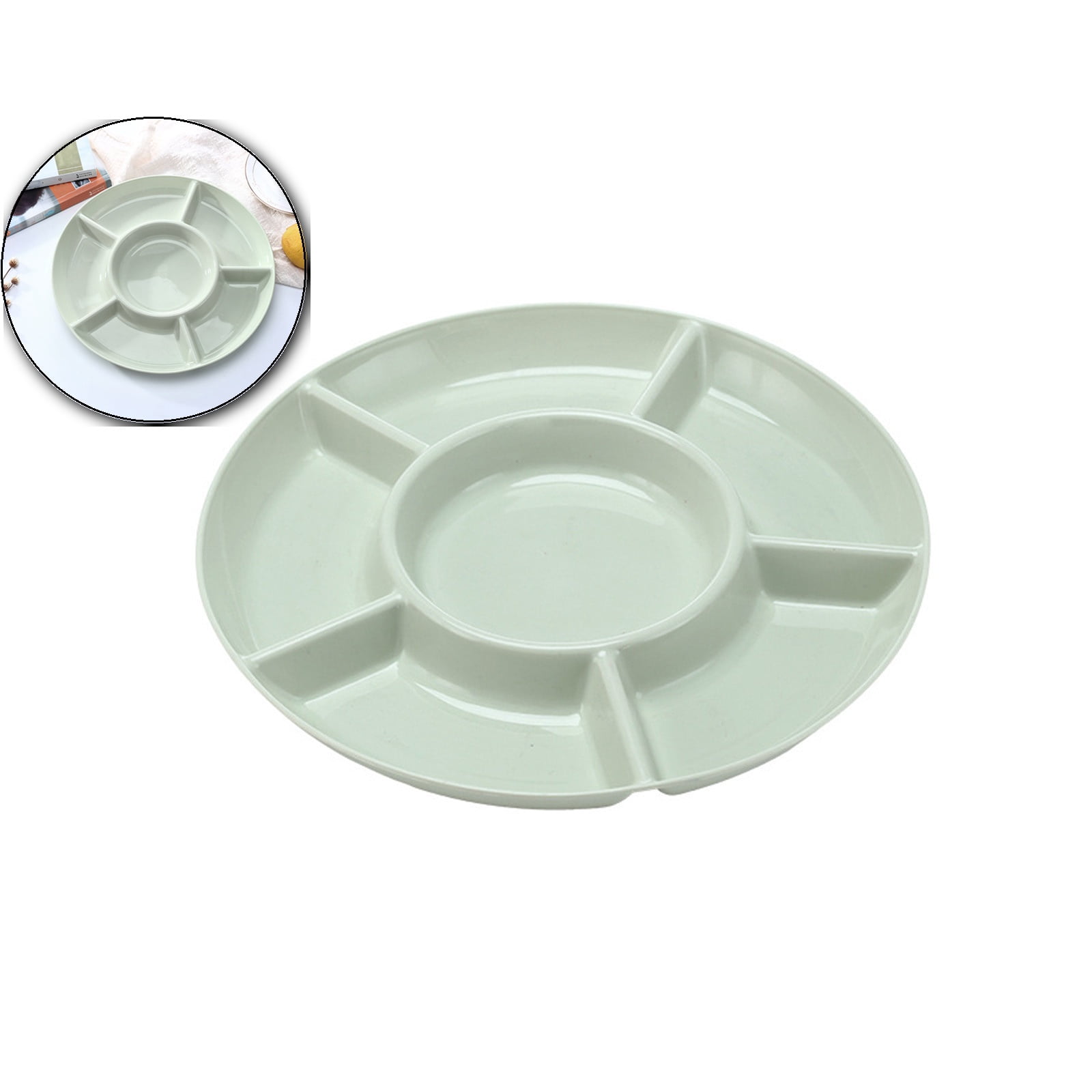 VQPeo 5 Sectional Divided Serving Platter - Relish Tray for Chips and ...