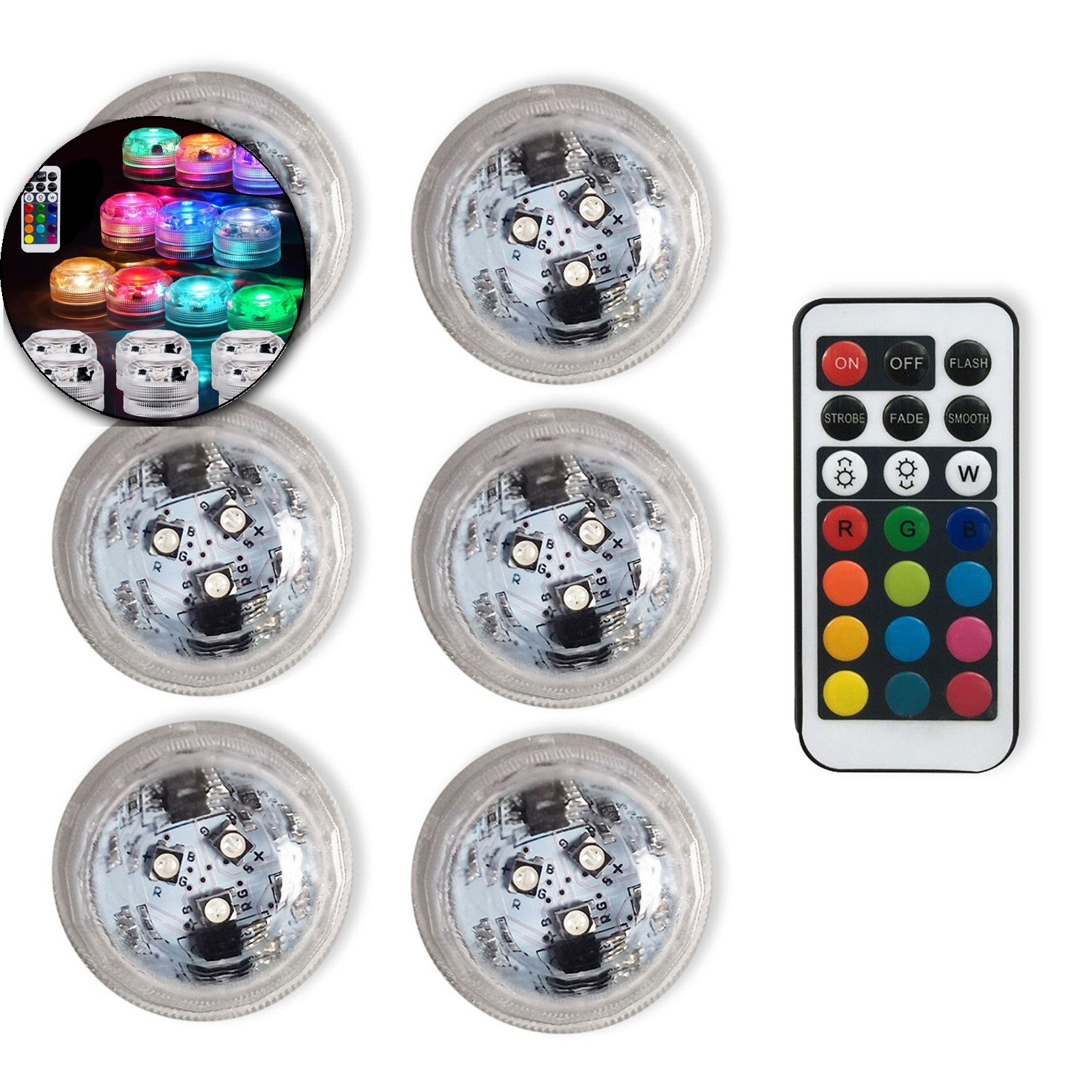 VQPeo 6 Pcs LED Lights for Home and Outdoor - Bedroom LED Lights ...