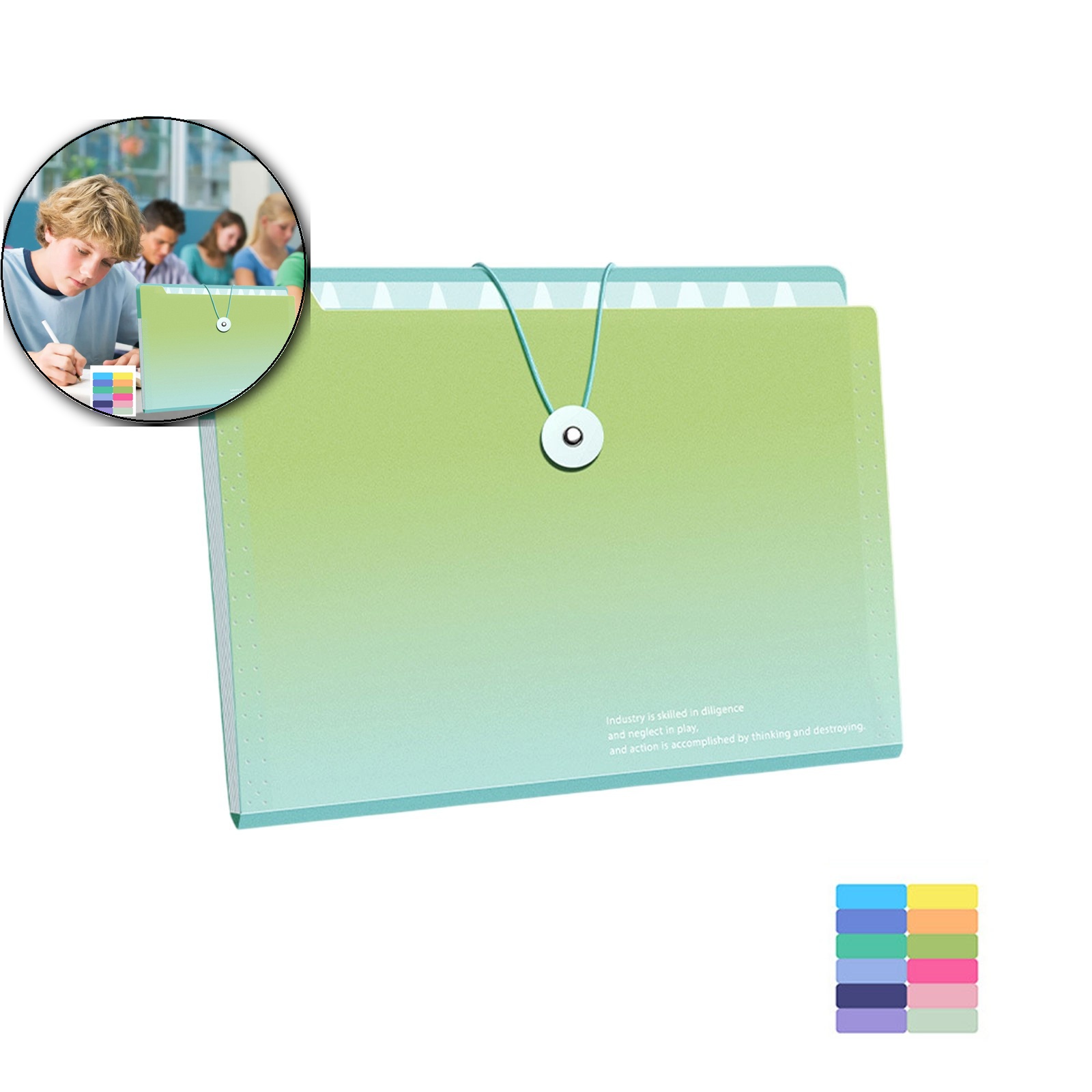 VQPeo Accordion Folder with Labels, Letter/A4 Size 8 Pockets Expanding ...