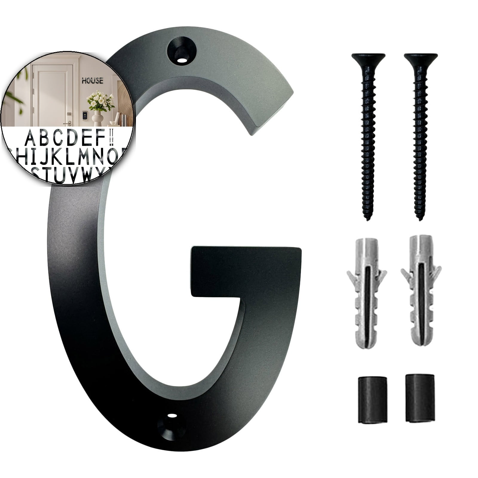 VQPeo Acrylic Floating House Number Sign – Alphabet Door Numbers with ...