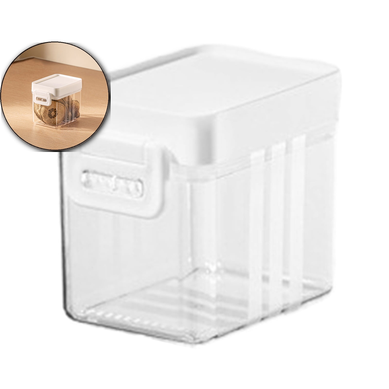 VQPeo Airtight Food Storage Containers with Pop Top Lids, Clear ...