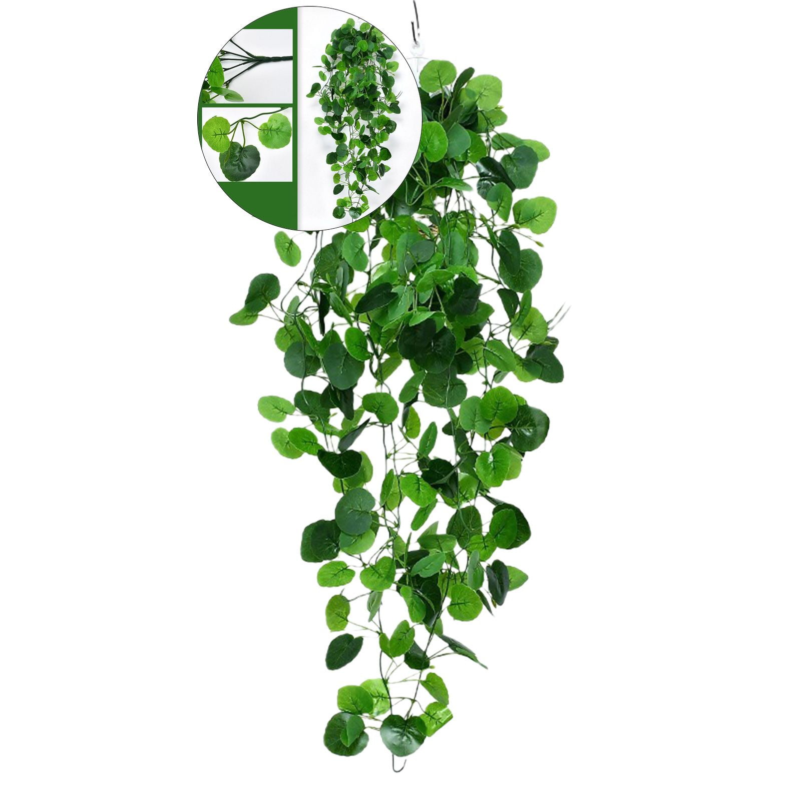 VQPeo Artificial Hanging Flowers Plants for Outdoor Spring Decor, Faux ...